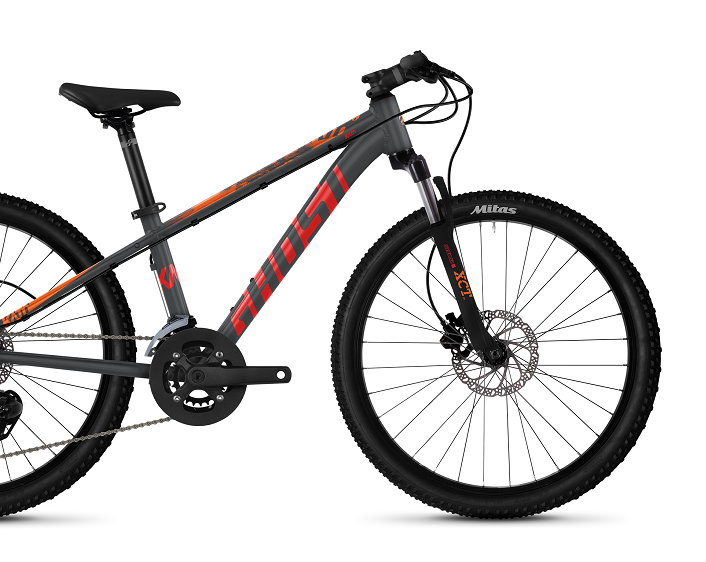 Bicykel Ghost Kato 24" Essential Dark Silver/Red/Orange 2021 | Už od ...